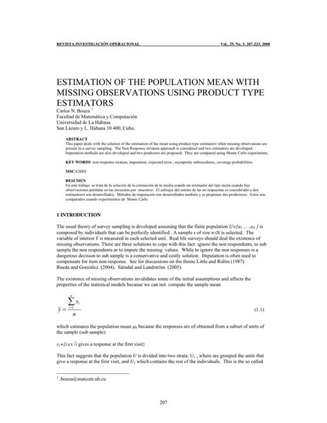 pdf estimation of the population mean with missing observations using product type estimators