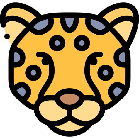Leopard Detailed Rounded Lineal Color Icon