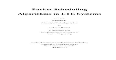 packet scheduling algorithms in lte systemslte employs orthogonal frequency division multiple