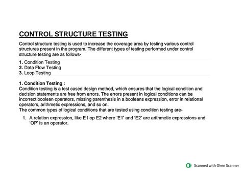 SOLUTION Control Structure Testing And It S Types Studypool