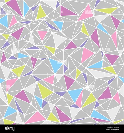 Geometric Low Poly Triangle Seamless Pattern Stock Vector Image Art