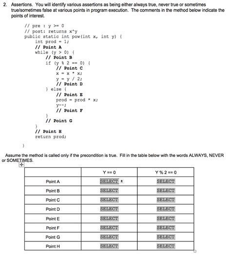 solved 2 assertions you will identify various assertions