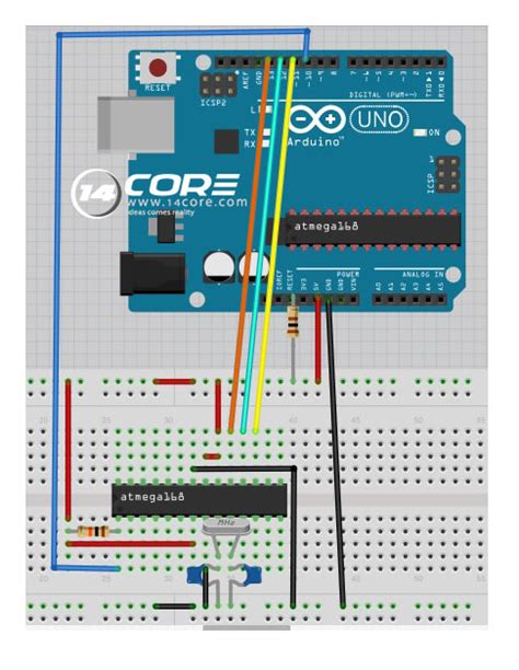 burn bootloader to atmega168 328 arduino isp