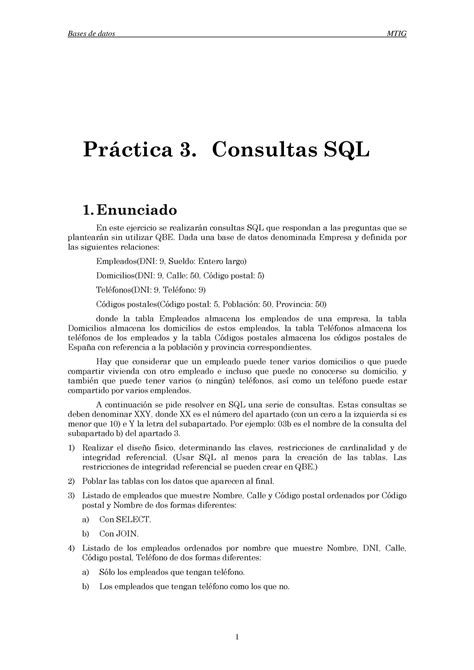 práct 3 sql practica de sql pr·ctica 3 consultas sql 1 enunciado en este ejercicio se