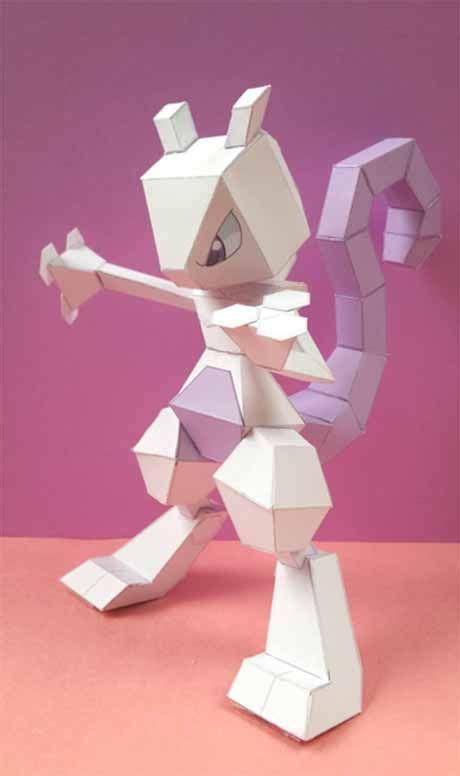 Paperized Crafts Pokemon Mewtwo Papercraft Papercraft Pokemon