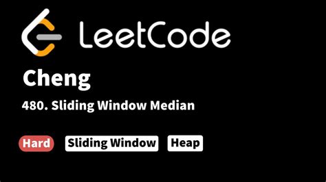 leetcode 480 sliding window median youtube