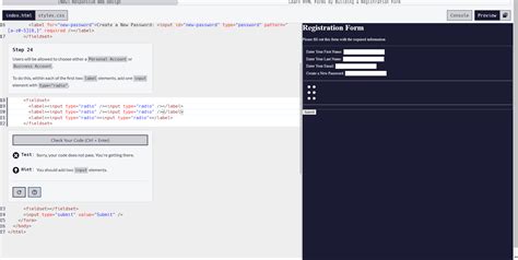 Learn HTML Forms By Building A Registration Form Step 24 HTML CSS