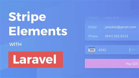 stripe elements with laravel and vue youtube