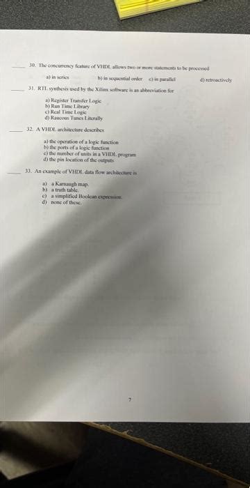 solved the following vhdl code pertains to questions 19