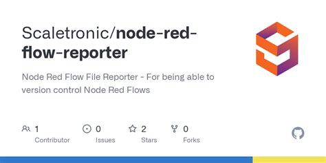github scaletronic node red flow reporter node red flow file reporter for being able to
