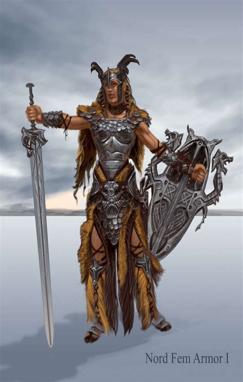 Nord Armor Female Video Games Artwork Elder Scrolls Art Elder