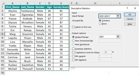 Descriptive Statistics In Excel How To Use Interpret
