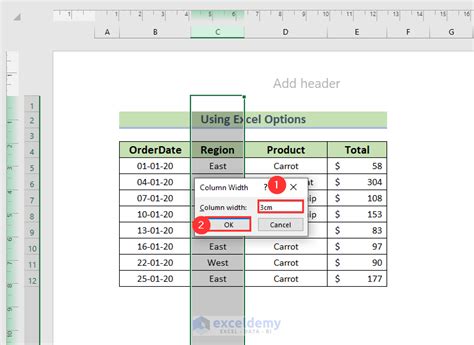How To Set Excel Column Width To Cm Unit With Easy Steps
