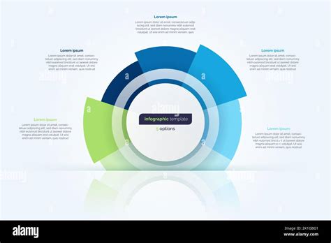 Five Option Circle Infographic Design Template Vector Illustration