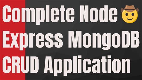 implementing crud in nodejs with express and mongodb