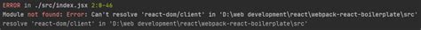 Reactjs Custom Webpack Configuration Module Not Found Error Can T