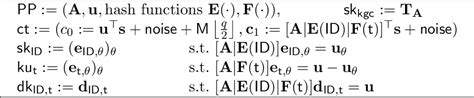figure 1 from lattice based revocable hierarchical ibe with decryption key exposure resistance