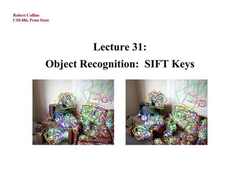 sift keys object recognition lecture ppt
