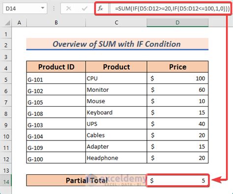 how to sum with if condition in excel 6 suitable examples