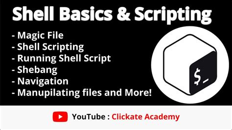 Shell Basics Bash Shell Scripting Concept Video 0x00 Shell Basics
