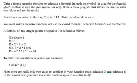 solved write a simple recursive function to calculate a f