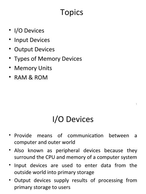 put output devices and memory pdf computer data storage random access memory