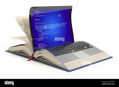 learning of programming language javascript php css xml html laptop and book with