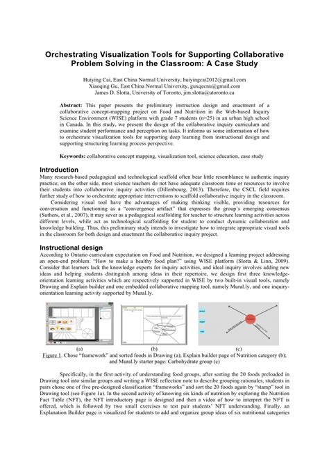 pdf orchestrating visualization tools for supporting collaborative problem solving in the