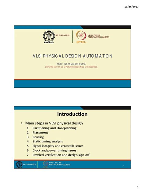 vlsi physical design automation an introduction to partitioning techniques for vlsi chip design