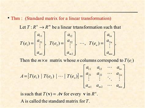 linear transformation