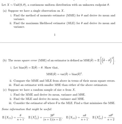 solved let x unif 0 0 a continuous uniform distribution