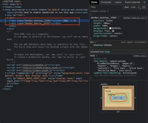 Javascript Dimensions Of Root Element In Reactjs Not Changing With