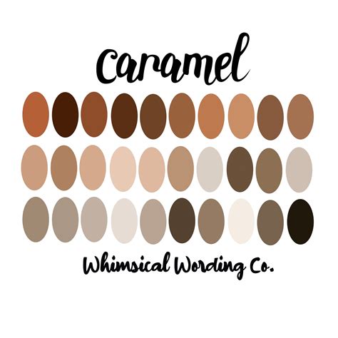 Caramel Procreate Color Palette Skin Tones Tan Brown Etsy Artofit