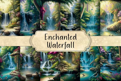 Enchanted Waterfall Graphic By Curvedesign Creative Fabrica
