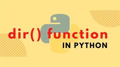 dir function in python python tutorials for beginners youtube