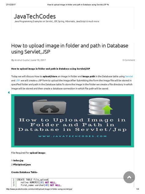 how to upload image in folder and path in database using servlet jsp pdf data management