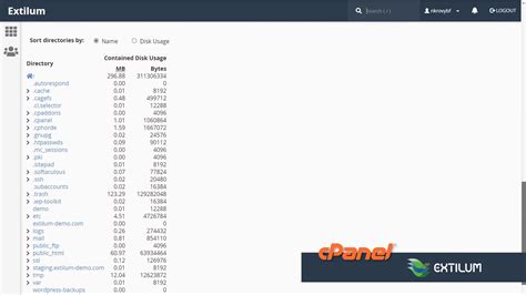 Disk Usage CPanel Extilum Knowledgebase
