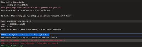 angular build error on azure devops using docker stack overflow