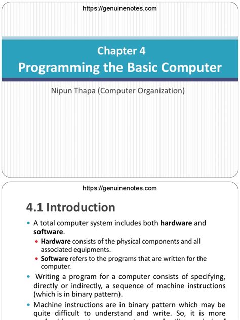 programming the basic computer an introduction to machine language assembly language and the
