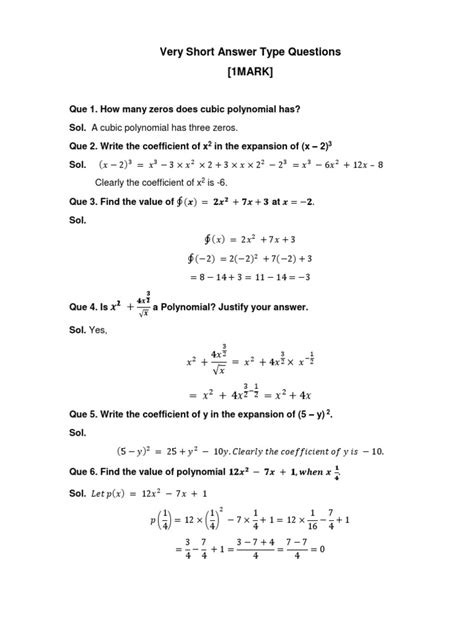 very short answer type questions 1mark pdf algorithms computational science