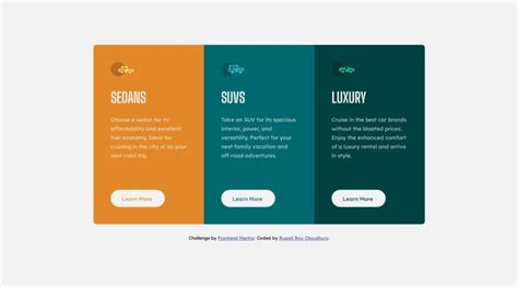 frontend mentor responsive three column preview card using react and scss coding challenge