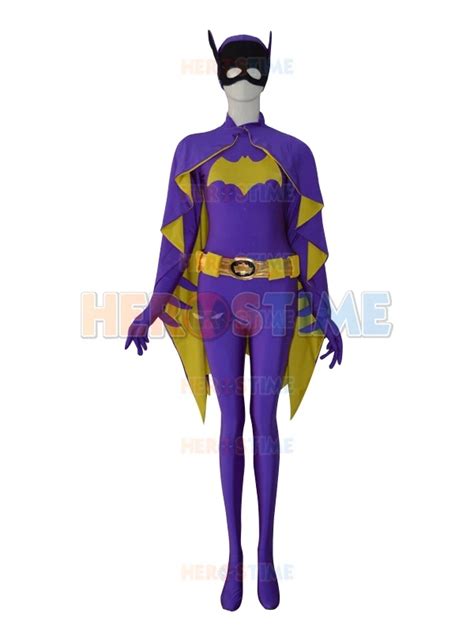 Batgirl Costume Halloween Cosplay Fullbody Purple Female Spandex Batgirl Superhero Costumes Show