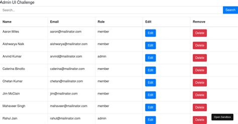 React Pagination Table Examples CodeSandbox