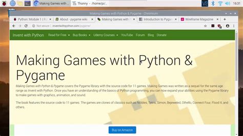 Raspberry Pi Game Dev Learning Game Dev On Rpi With Python Pygame And Pgzero Youtube