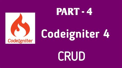 basic mysql crud operation in codeigniter 4 php codeigniter 4 basic crud operation youtube