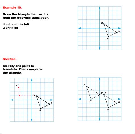math example geometric transformation translating triangles example 10 media4math