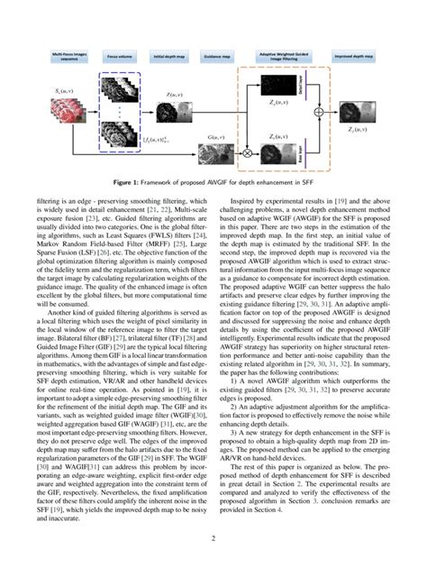 adaptive weighted guided image filtering for depth enhancement in shape from focus deepai