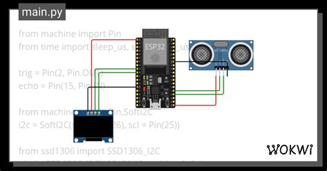 超声波传感器测距仪 Wokwi ESP32 STM32 Arduino Simulator