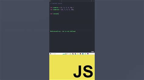 cómo usar el metodo concat en javascript shorts youtube