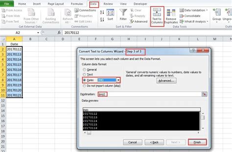 how to stop numbers converting to date in ms excel